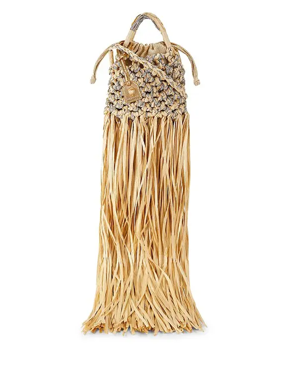 Kurt Geiger Kensington Mini Macrame Shoulder Bag - Dark Beige