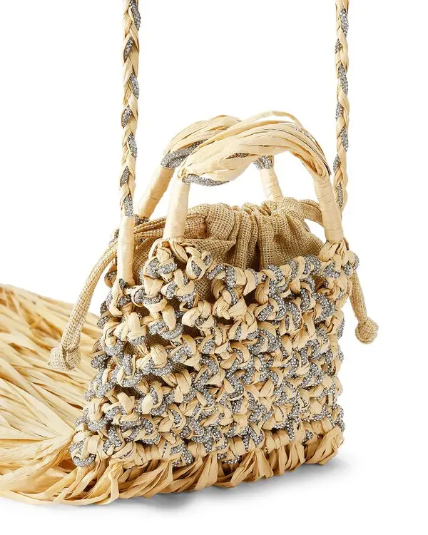 Kurt Geiger Kensington Mini Macrame Shoulder Bag - Dark Beige