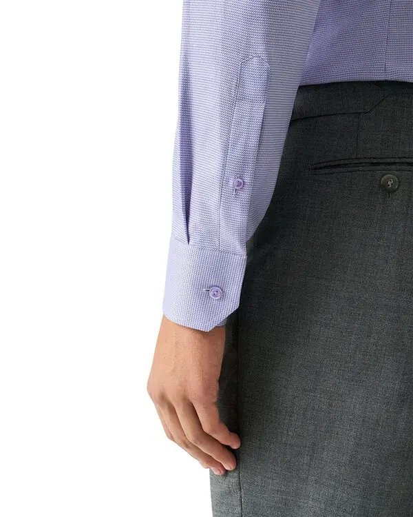 Eton Textured Twill Dress Shirt - Light Purple