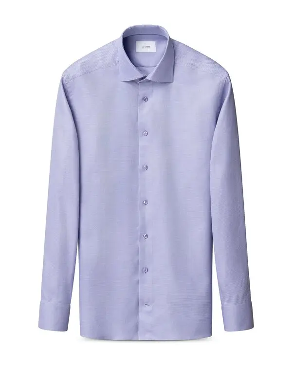 Eton Textured Twill Dress Shirt - Light Purple