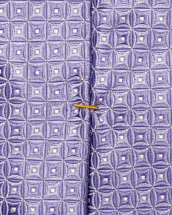 Eton Geometrical Silk Classic Tie - Medium Purple