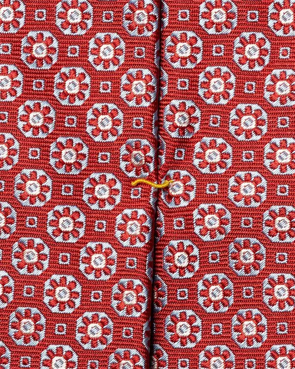 Eton Medallion Classic Neck Tie - Medium Red