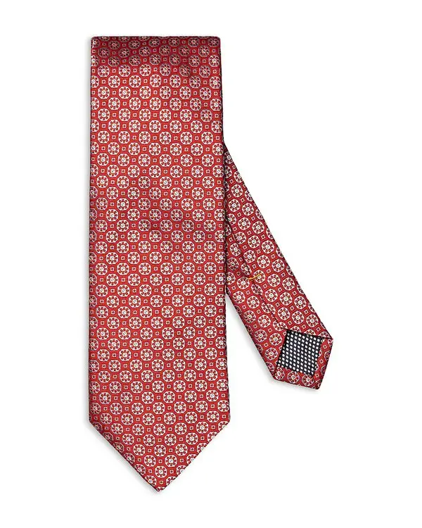 Eton Medallion Classic Neck Tie - Medium Red