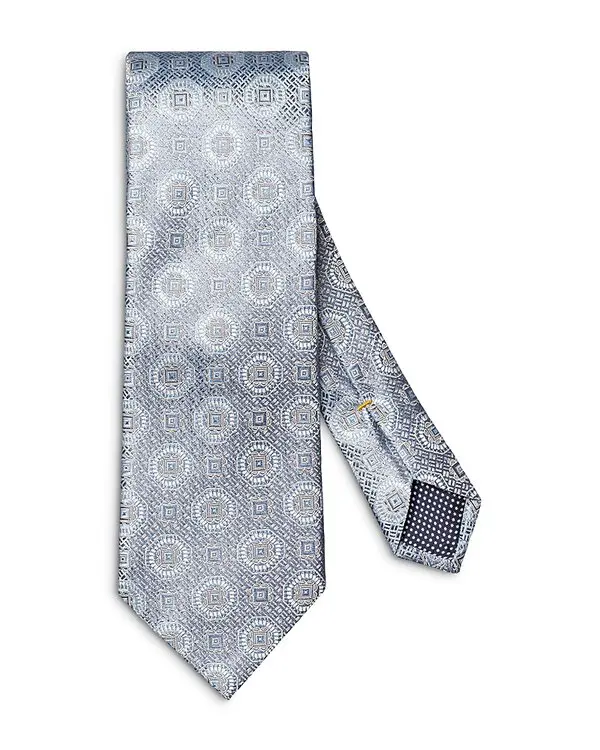 Eton Medallion Silk Classic Tie - Light Blue