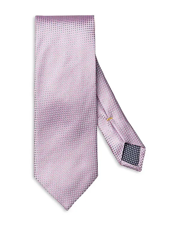 Eton Micro Print Silk Classic Tie - Medium Pink