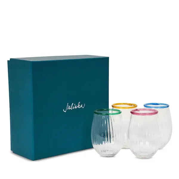 JULISKA Nell Stemless Wine Glasses, Set Of 4