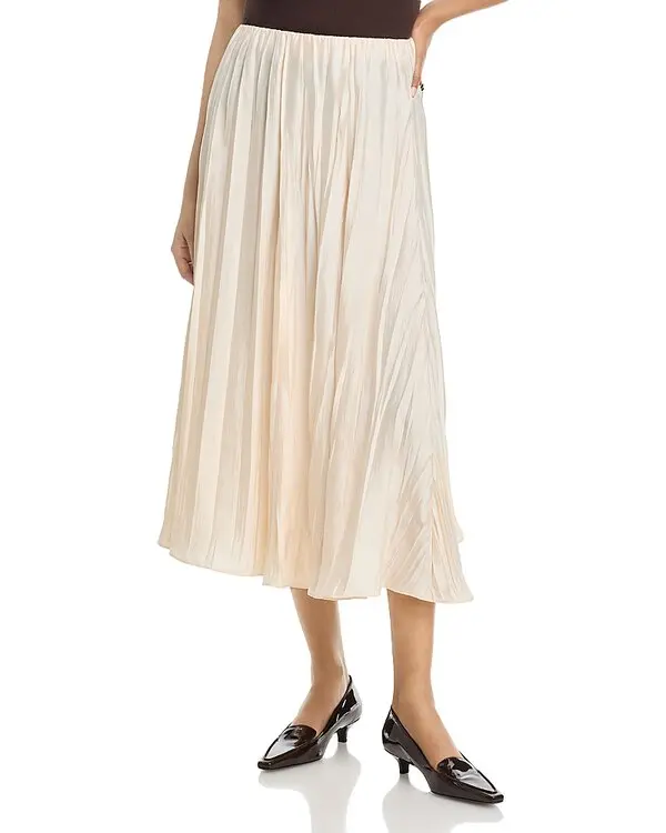 Vince Crinkle Paneled Maxi Skirt - Chalk