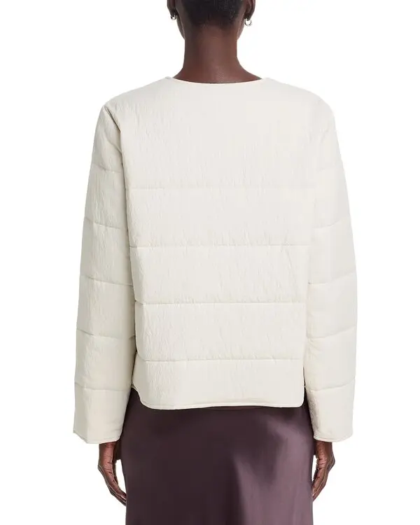 Eileen Fisher Round Neck Quilted Jacket