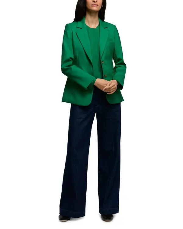 ARGENT Notch Lapel Two-button Blazer - Jade