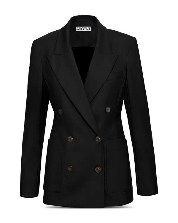ARGENT Chelsea Peak Lapel Double Breasted Blazer