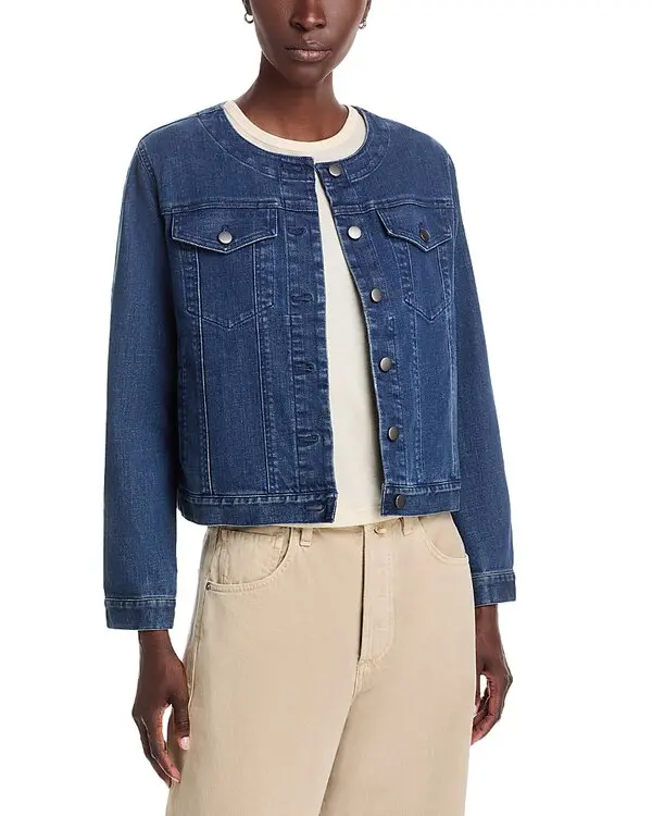 Eileen Fisher Round Neck Jean Jacket - Mdngo