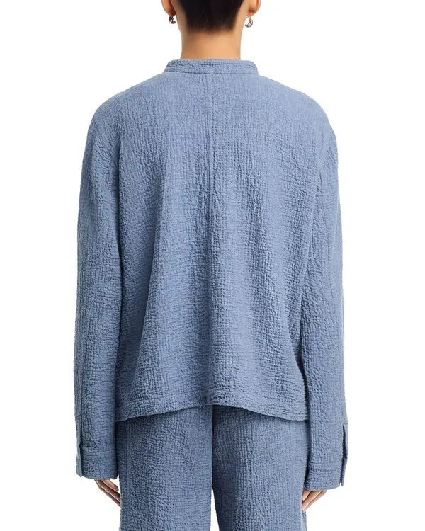 Eileen Fisher Mandarin Collar Shirt Jacket