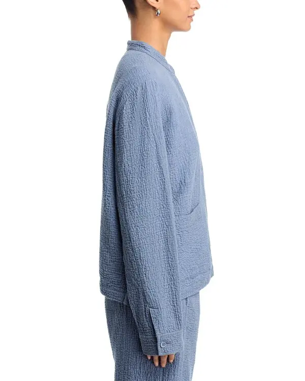 Eileen Fisher Mandarin Collar Shirt Jacket