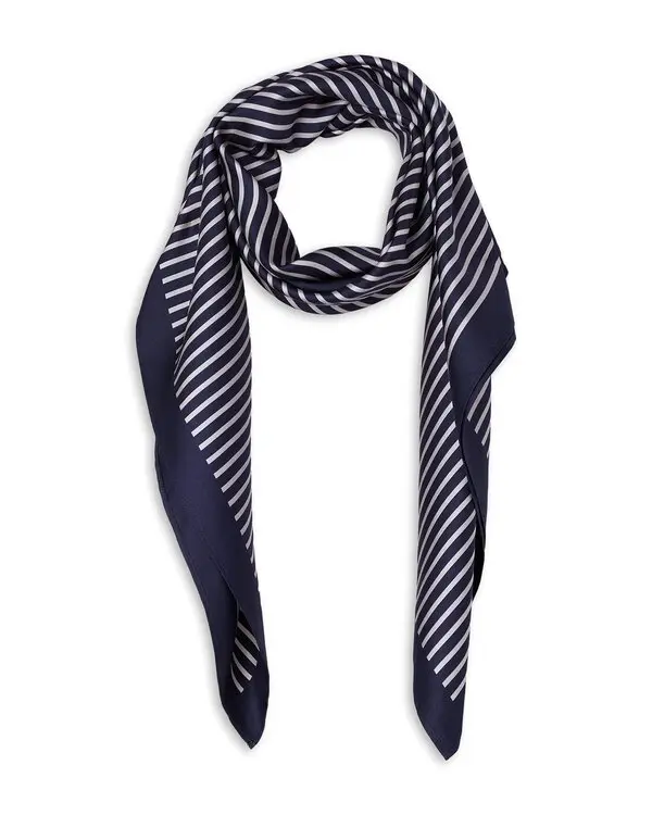 Eileen Fisher Striped Silk Twill Printed Bandana