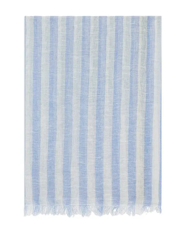 Gerard Darel Dominique Stripe Print Scarf - Blue Sky