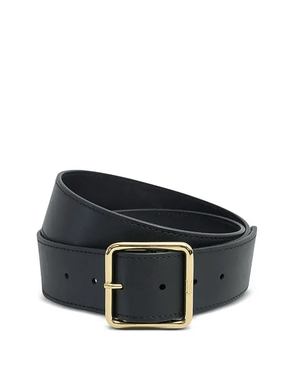 HOBBS LONDON Leena Wide Leather Belt - Black