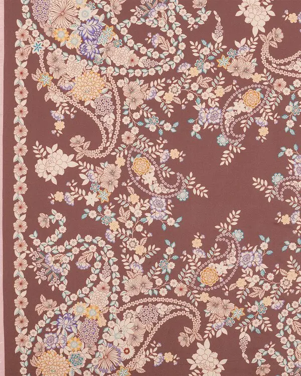 Gerard Darel Diane Floral Print Silk Scarf - Pink