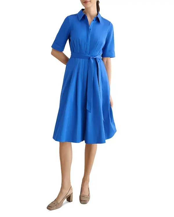 HOBBS LONDON Petites Brigitta Shirt Dress - French Blue