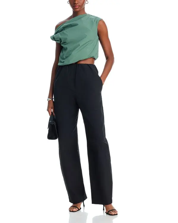 Paris Georgia Alice One Shoulder Top - Duck Green