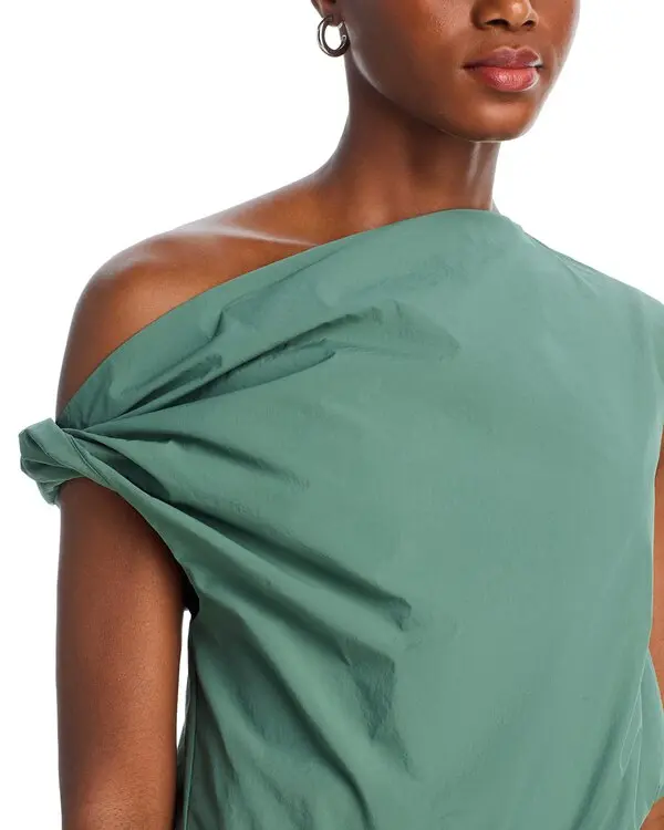 Paris Georgia Alice One Shoulder Top - Duck Green