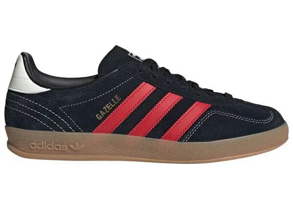Adidas Gazelle Indoor Black - Core Black/better Scarelet Red/gum