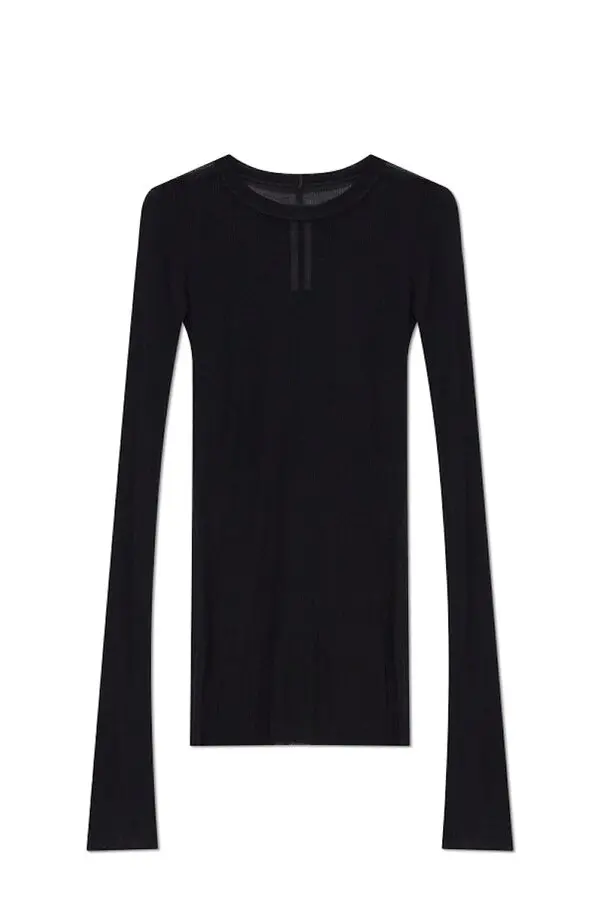 Rick Owens Rib Long Sleeve T-shirt - Black