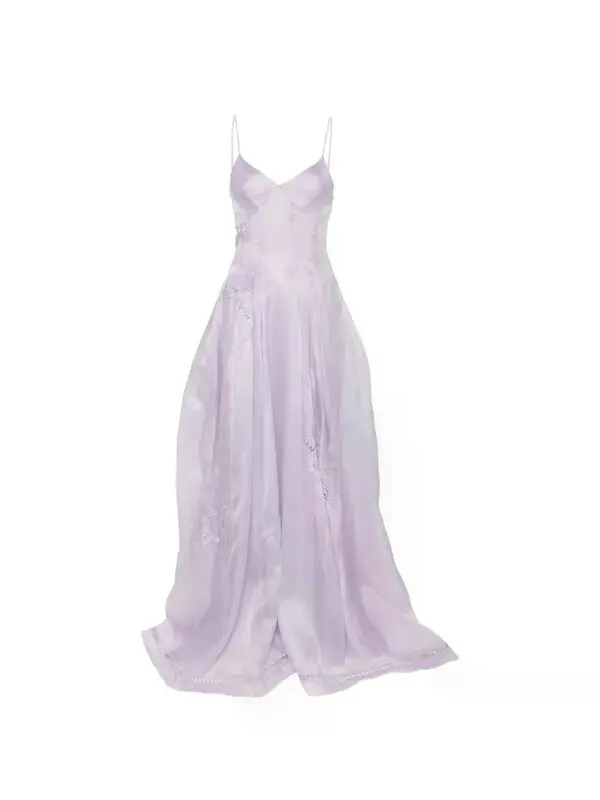 Ermanno Scervino Appliqué Maxi Dress - Purple