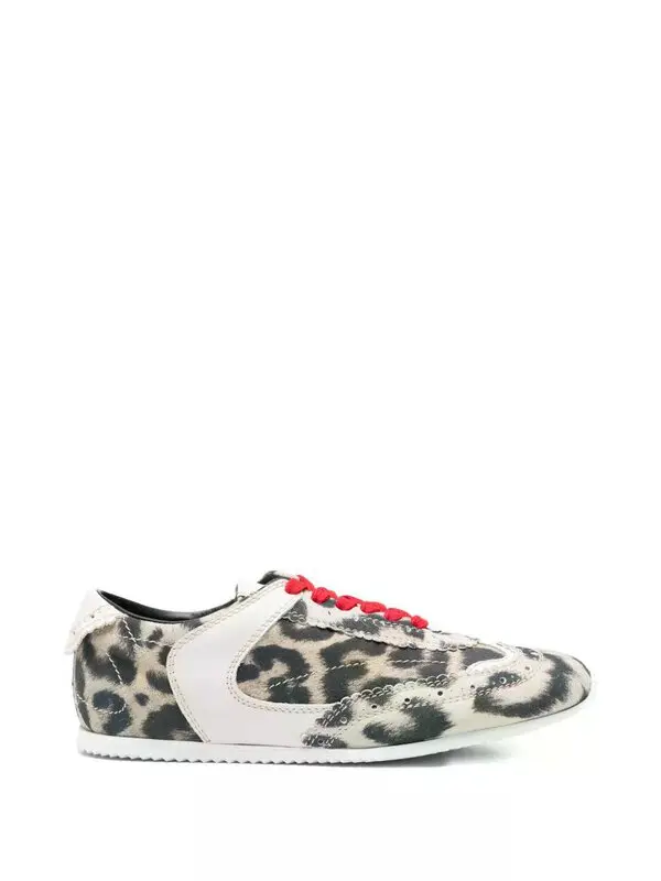 Ermanno Scervino Animal Print Lace-up Sneakers - Neutrals
