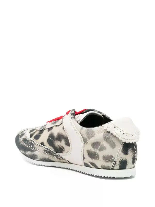 Ermanno Scervino Animal Print Lace-up Sneakers - Neutrals