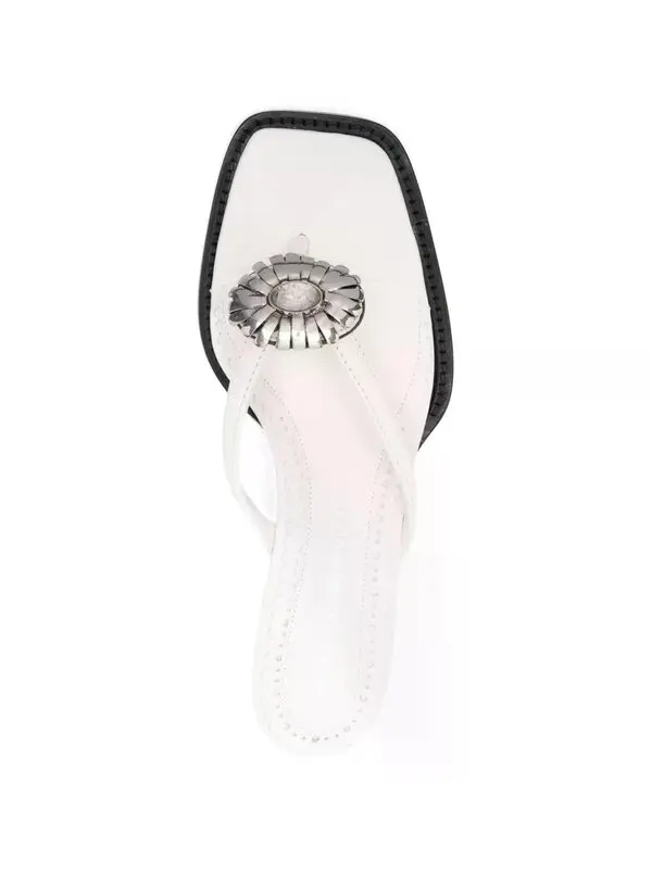 Ermanno Scervino Embellished Sandals - White