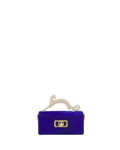 LANVIN Nano Pencil Cat Leather Bag - Blue
