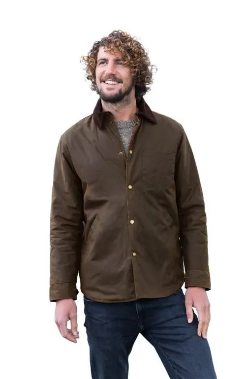 CELTIC & CO. British Waxed Cotton Overshirt - Peat
