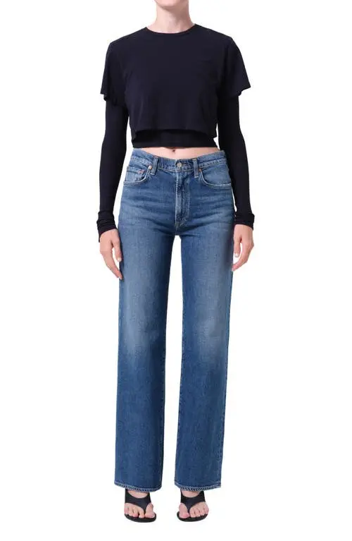 AGOLDE Harper Relaxed Straight Leg Jeans - River