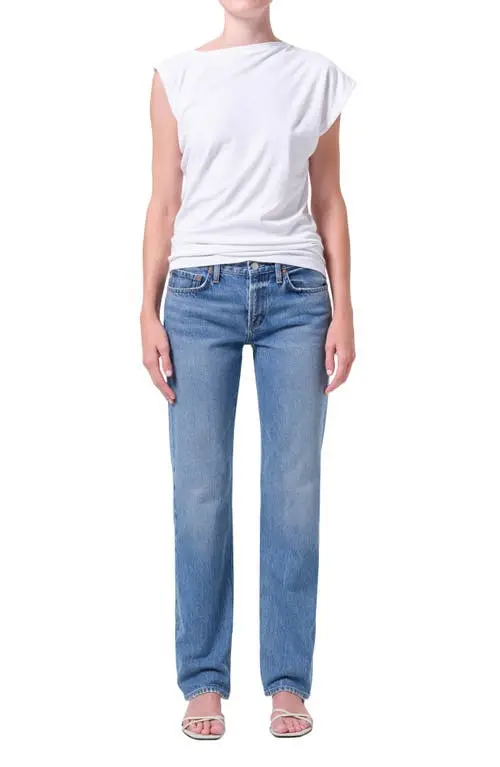 AGOLDE Low Rise Slim Fit Full Length Jeans - Downtown