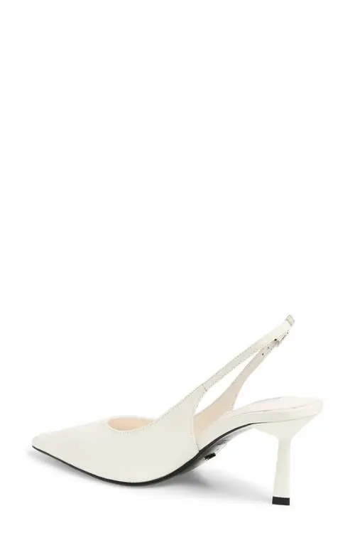 TONY BIANCO Pointed Toe Slingback Pump - White High Shine