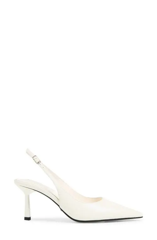 TONY BIANCO Pointed Toe Slingback Pump - White High Shine