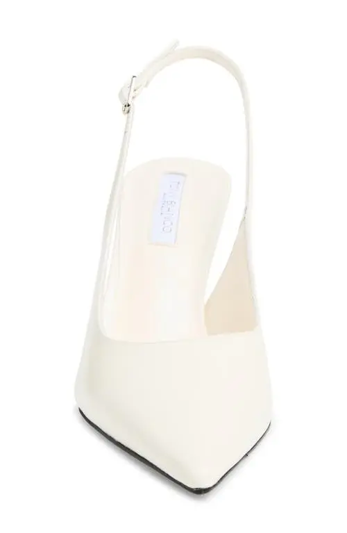 TONY BIANCO Pointed Toe Slingback Pump - White High Shine