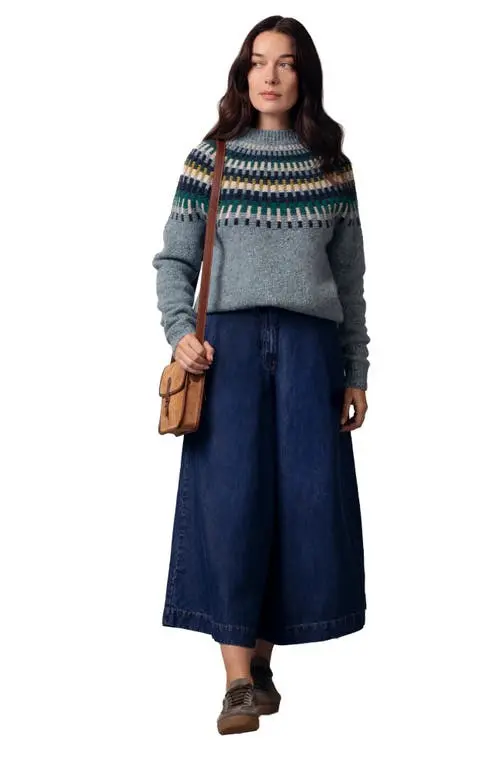 CELTIC & CO. Donegal Wool Yoke Stitch Sweater