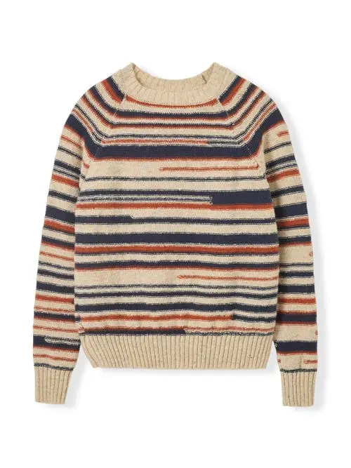 CELTIC & CO. Donegal Broken Stripe Sweater