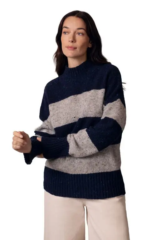 CELTIC & CO. Donegal Colourblock Funnel Neck Sweater