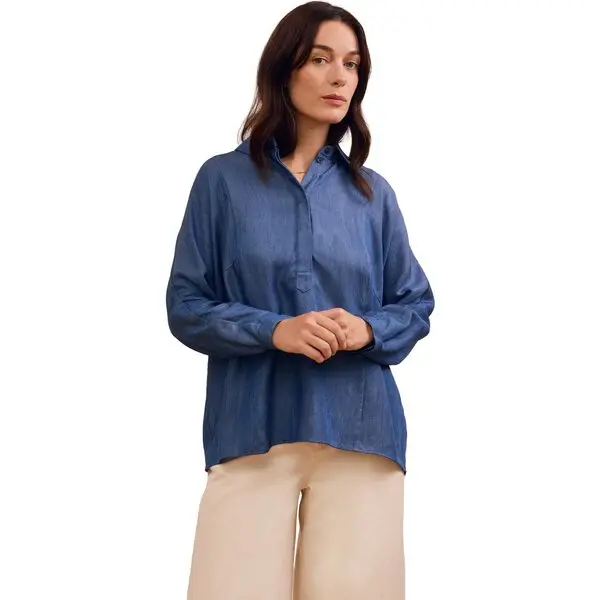 CELTIC & CO. Drapey Pop Over Blouse