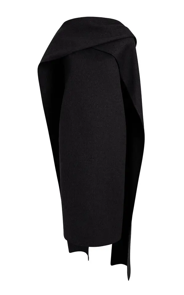 Khaite Ramona Wool-silk-cashmere Midi Dress - Black
