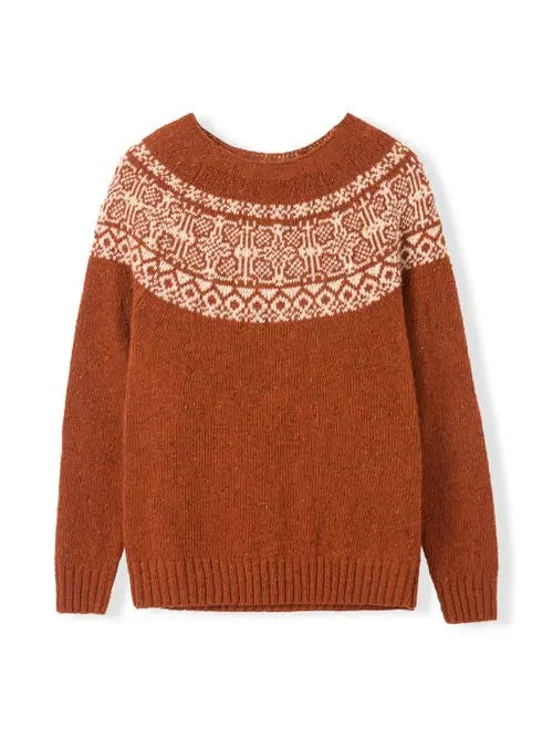 CELTIC & CO. Donegal Fair Isle Yoke Sweater