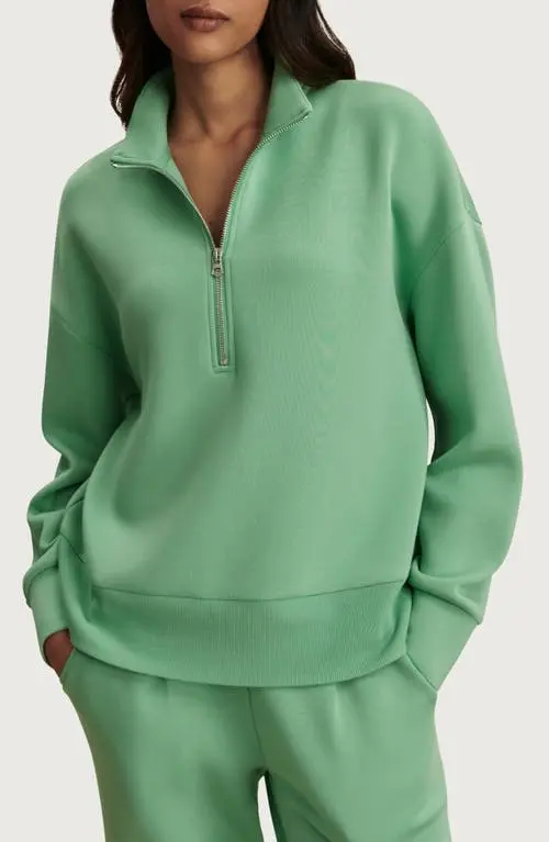Varley Mavis Half Zip Sweatshirt - Green Spruce