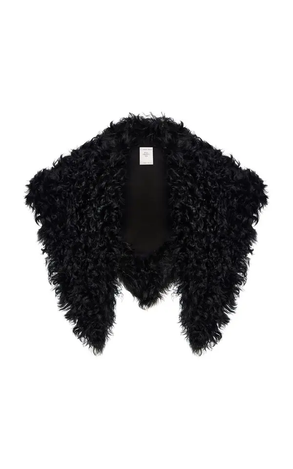 Calvin Klein Geneviève Shearling Scarf - Black