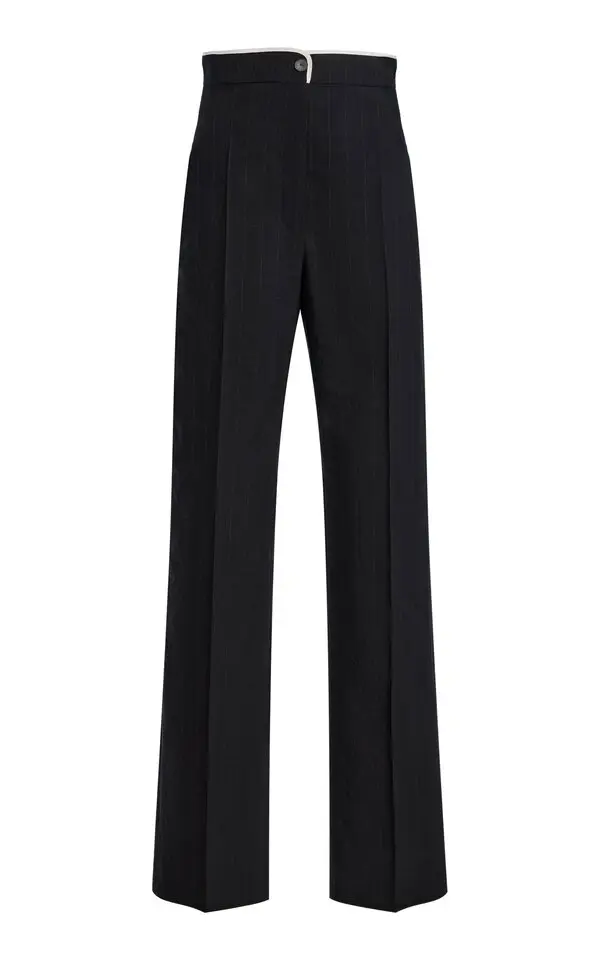 Calvin Klein Audrey Relaxed Wool Pants - Black