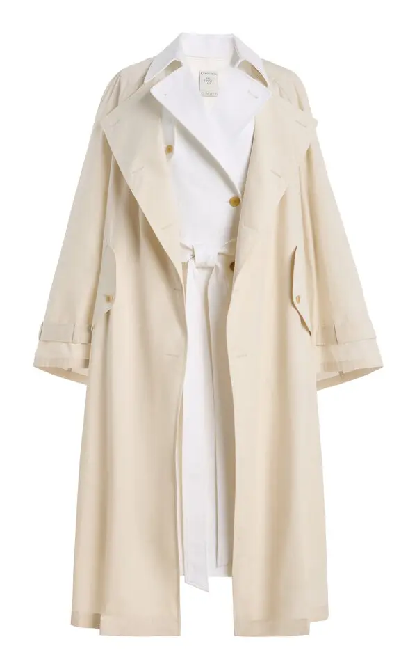 Calvin Klein Ilia Cotton Trench Coat - White