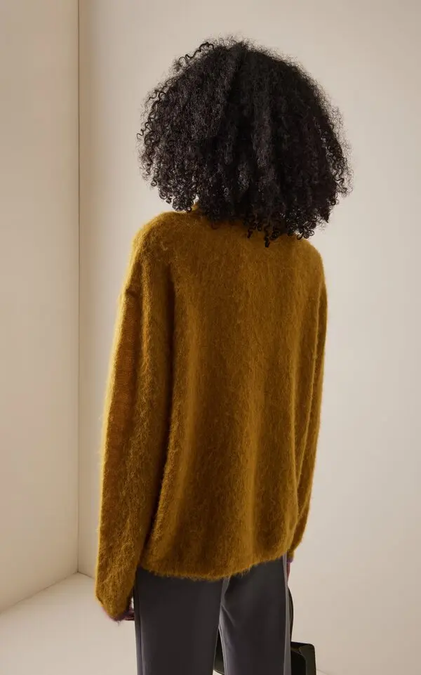 ZANKOV Ryan Solid Brushed Mohair Sweater