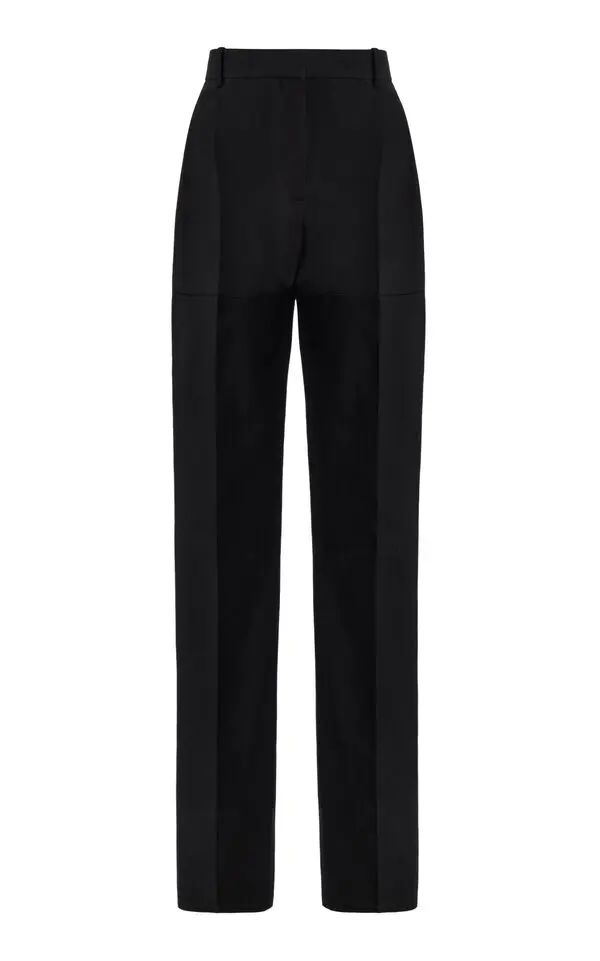 Calvin Klein Pleated Cotton Denim Pant - Black