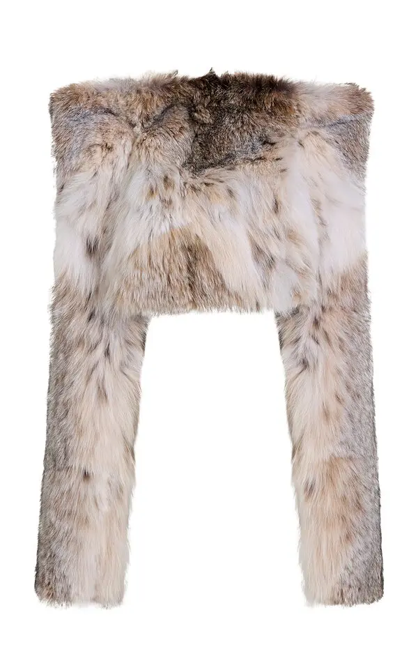 Khaite Meko Cropped Lynx-fur Jacket
